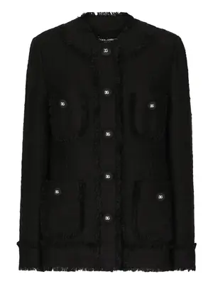 Dolce & Gabbana Single-breasted Tweed Jacket - Black