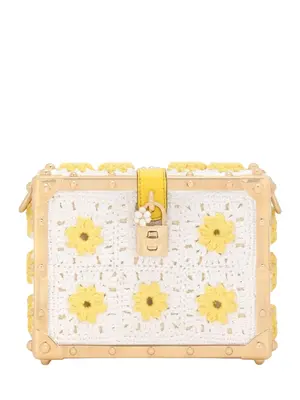 DOLCE & GABBANA Dolce & Gabbana Dolce Box Crochet-Panel Clutch