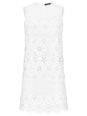 DOLCE & GABBANA Dolce & Gabbana Embroidered Mesh Minidress