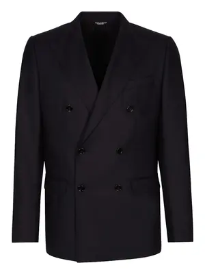 Dolce & Gabbana Double-breasted Wool Jacket - Blue