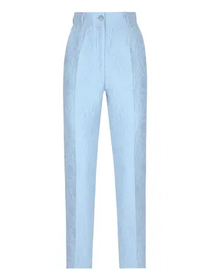Dolce & Gabbana Dna Jacquard Tailored Trousers - Blue