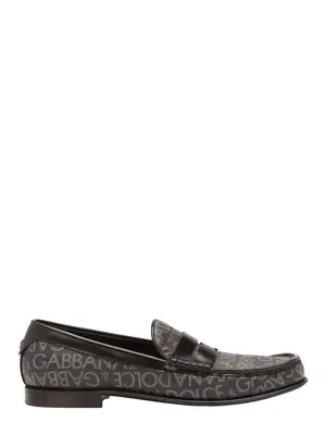Dolce & Gabbana Dolce & Gabbana Logo-Print Loafers Black