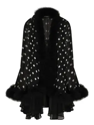 DOLCE & GABBANA Dolce & Gabbana Polka-Dot Silk Cape