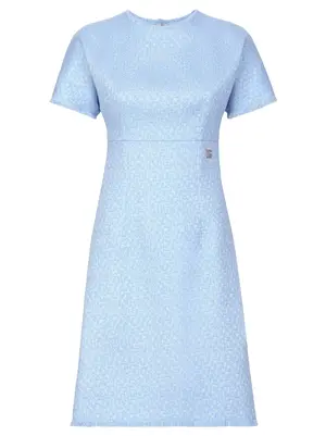Dolce & Gabbana Bouclé A-line Midi Dress - Blue