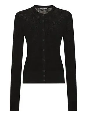 DOLCE & GABBANA Dna Logo Embroidered Cardigan