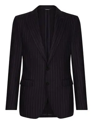 Dolce & Gabbana Pinstripe Single-breasted Jacket - Black
