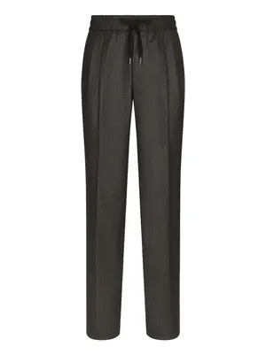 Dolce & Gabbana Mélange Flannel Trousers - Grey