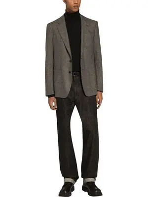 Dolce & Gabbana Notched Lapel Single-breasted Jacket - Grey