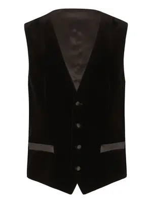 Dolce & Gabbana Buttoned Sleeveless Jacket - Black