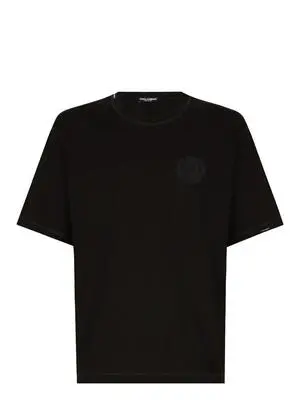 Dolce & Gabbana Embroidered Logo T-shirt Black