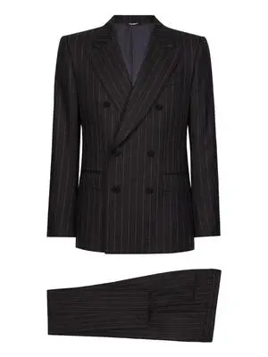 Dolce & Gabbana Sicilia-fit Double-breasted Suit - Black