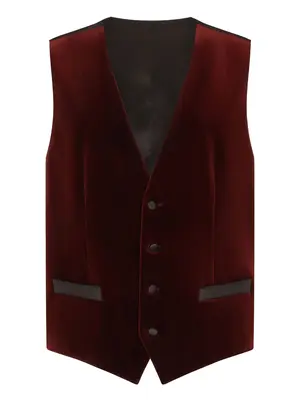 Dolce & Gabbana Buttoned Sleeveless Jacket - Red