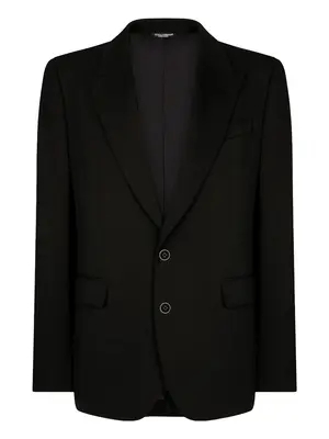 Dolce & Gabbana Peak Lapel Single-breasted Jacket - Black