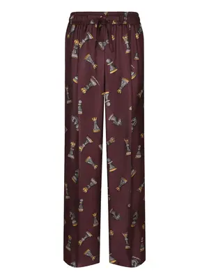 Dolce & Gabbana Chess-print Trousers - Brown