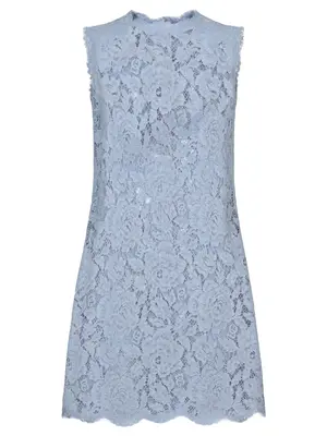 DOLCE & GABBANA Floral-Lace Shift Mini Dress