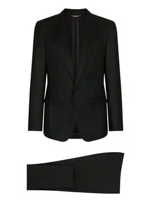 Dolce & Gabbana Two-piece Single-breasted Dinner Suit Set - Black