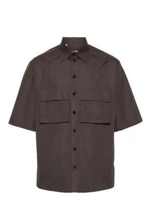 Dolce & Gabbana Logo-embroidered Cargo Shirt - Brown