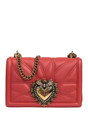 Dolce & Gabbana Dolce & Gabbana Devotion Quilted Shoulder Bag Red