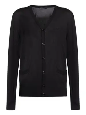 Dolce & Gabbana Logo-embroidered Cardigan - Black