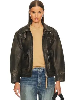 FOUND Leather Pocket Jacket - Black