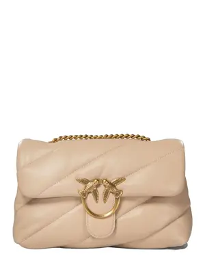 Pinko Love Birds Shoulder Bag - Neutrals
