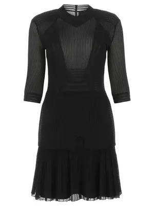 Givenchy Sheer-panel Mini Dress - Black
