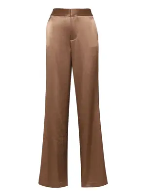 ALICE + OLIVIA Alice + Olivia Calvin Satin-Finish Trousers