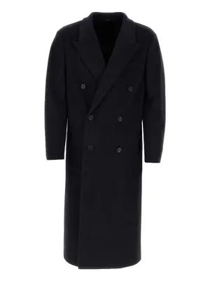 Fendi Wool-blend Double-breasted Coat - Blue