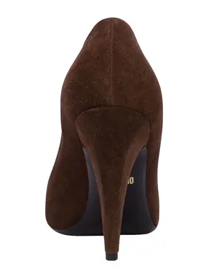 Moschino 100mm Suede Pumps - Brown