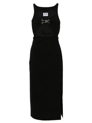 Moschino Decorative Hook Midi Dress - Black