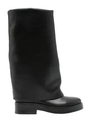 Casadei Layered Mid-calf Boots - Black