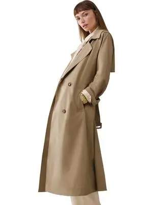 REFORMATION Matteo Trench Coat - Brown