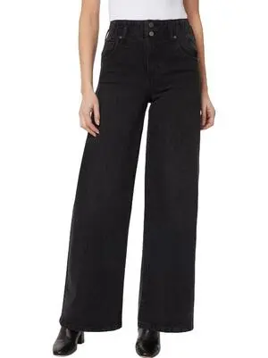 Habitual Easton Wide Leg Jeans - Washed Black