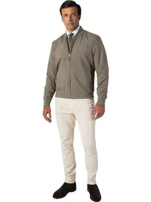 Robert Talbott Robert Talbott Jackson Baseball Jacket Taupe