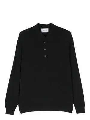 D4.0 Wool Polo Shirt - Black