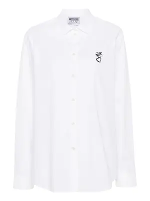 MOSCHINO JEANS Logo-print Shirt - White