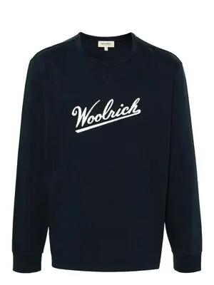 Woolrich Embroidered-logo Cotton T-shirt - Blue