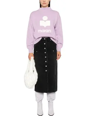 Isabel Marant Étoile Marant Vandy Denim Midi Skirt - Black