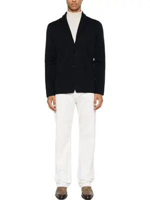 ROBERTO COLLINA Knitted Blazer - Blue