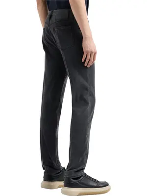 Emporio Armani J75 Slim-fit Stretch-denim Jeans - Black