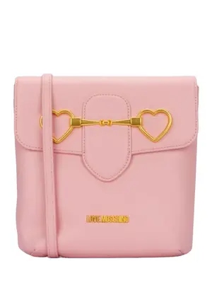 Moschino Heart-plaque Shoulder Bag - Pink