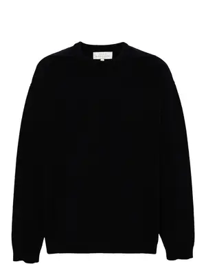 Studio Nicholson Lambswool Fisherman's Knit Sweater - Blue