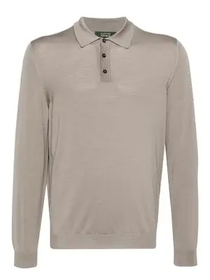 ZANONE Fine-knit Polo Shirt - Brown