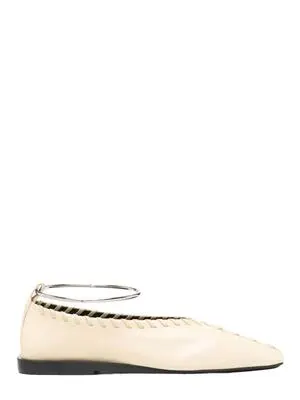 JIL SANDER Stitch-detail Ballerina Shoes - Neutrals