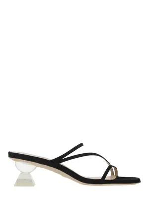 STUART WEITZMAN 50mm Lucite Sculpt Sandals - Black