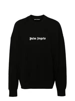 Palm Angels Logo-print Sweatshirt - Black