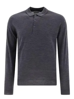 John Smedley Merino Wool Polo Shirt - Grey