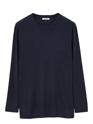 LEMAIRE Long-sleeve Cotton T-shirt - Black