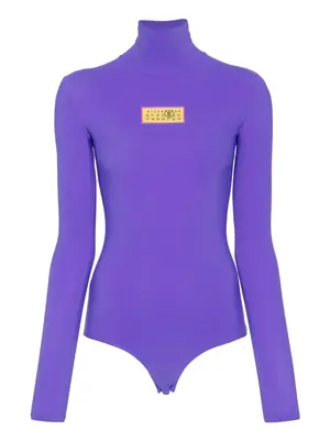 MAISON MARGIELA Numbers-patch Bodysuit - Purple
