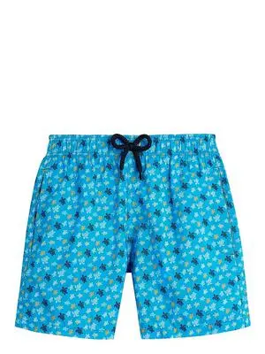 Vilebrequin Jihin Micro Ronde Des Tortues Print 5" Swim Trunks Hawaii Blue